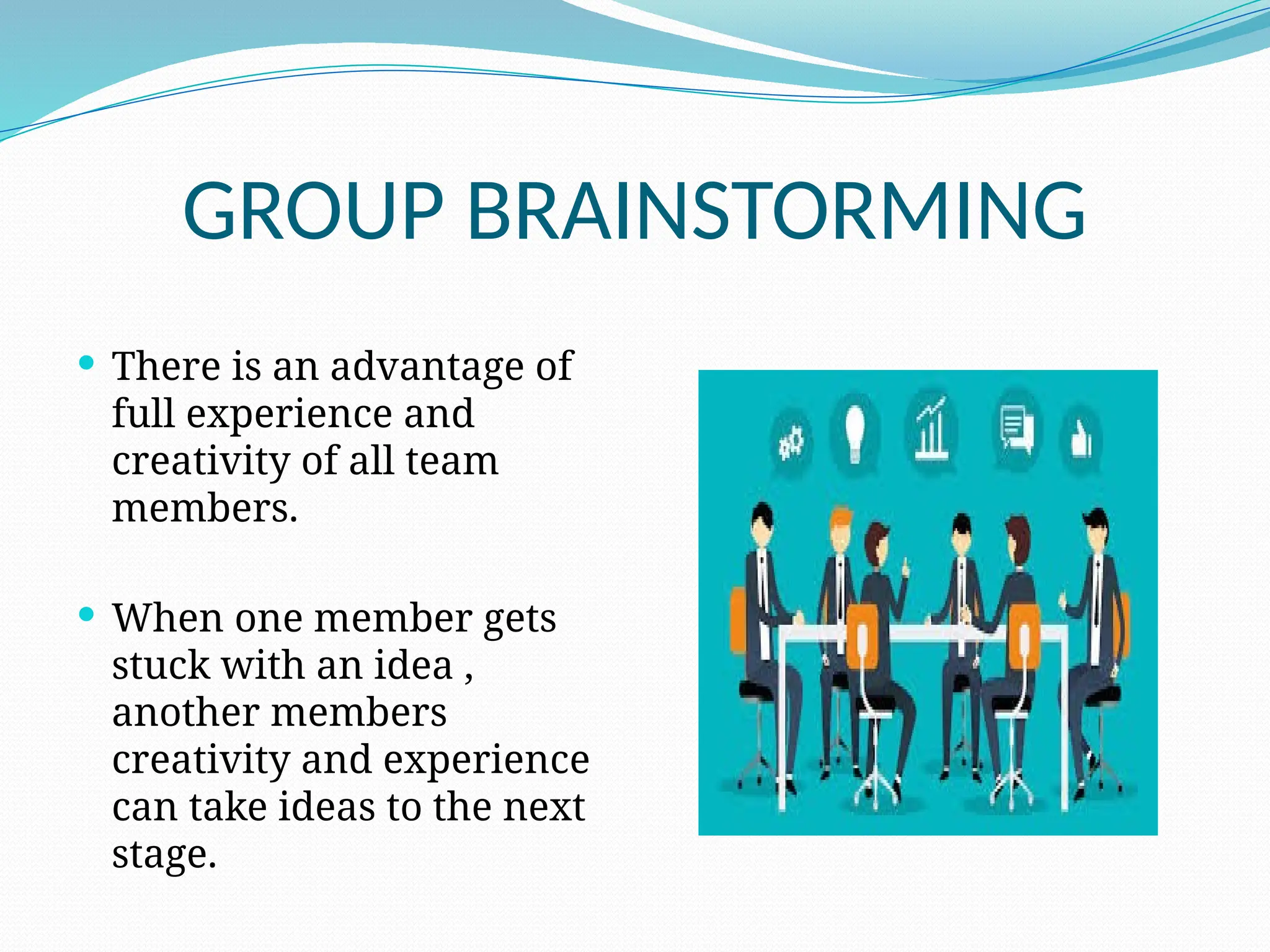Brain storming is very important element for group work | PPT