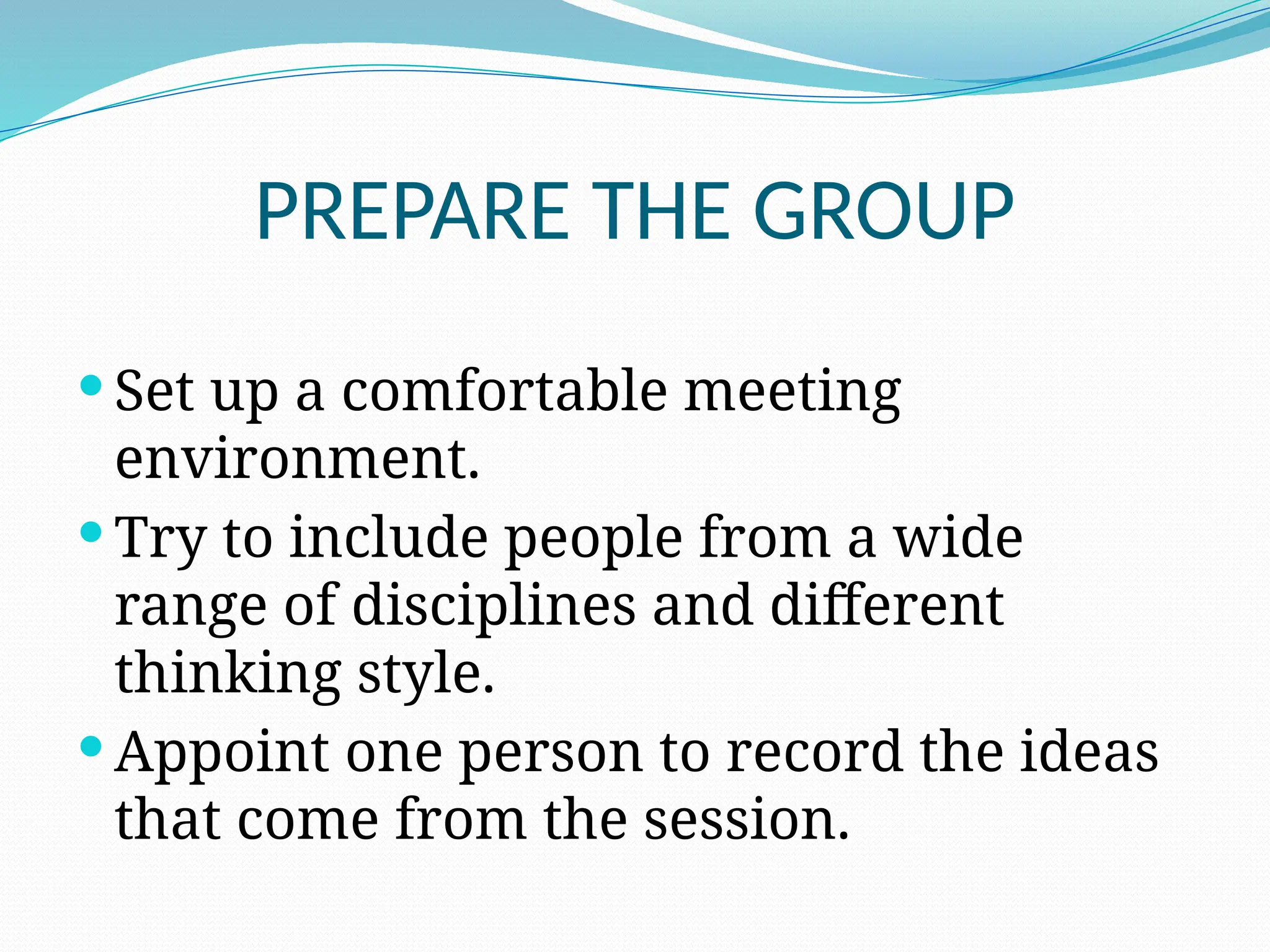 Brain storming is very important element for group work | PPT