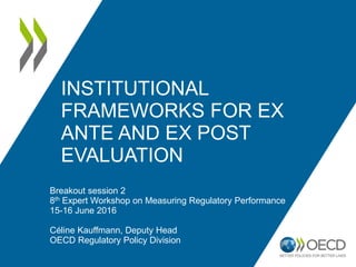 Institutional Frameworks for ex ante and ex post Evaluation | PDF