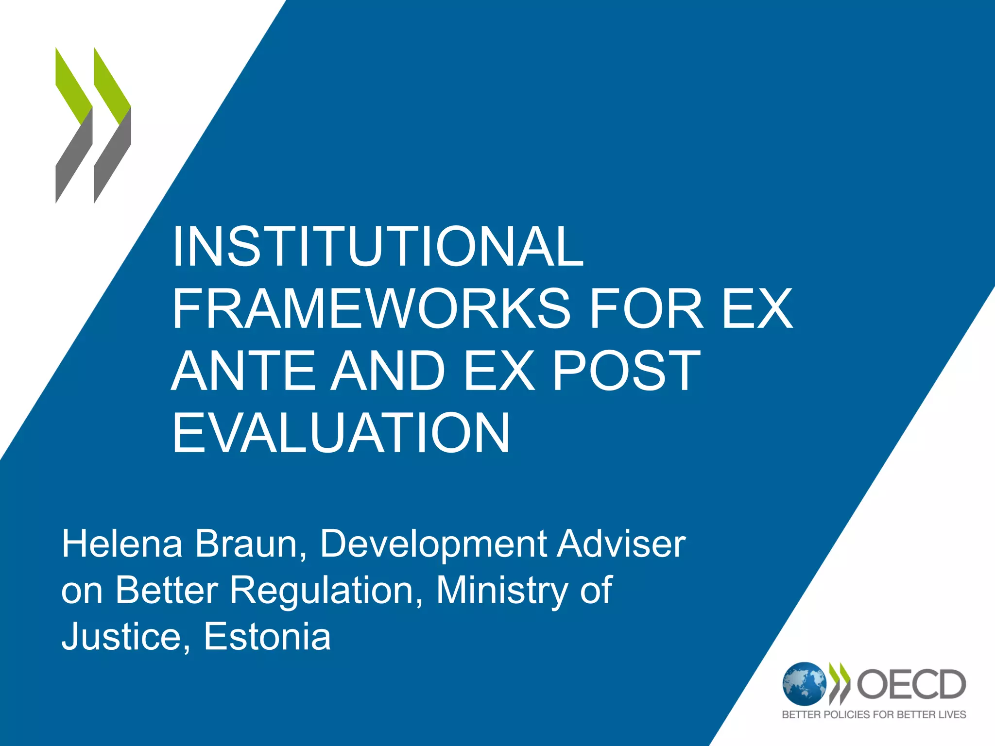 Institutional Frameworks for ex ante and ex post Evaluation | PDF