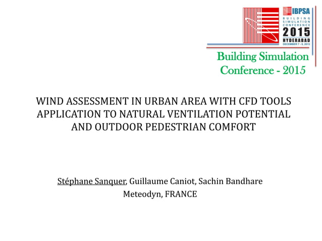 WInd resource assessment in urban areas for sustainable development | PPT