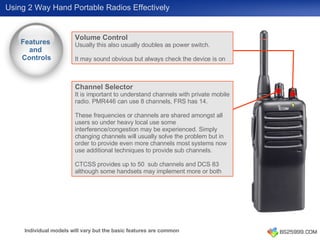 Bs25999.Com Using Hand Held 2 Way Radios | PPT