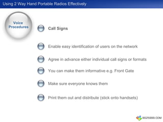 Bs25999.Com Using Hand Held 2 Way Radios | PPT