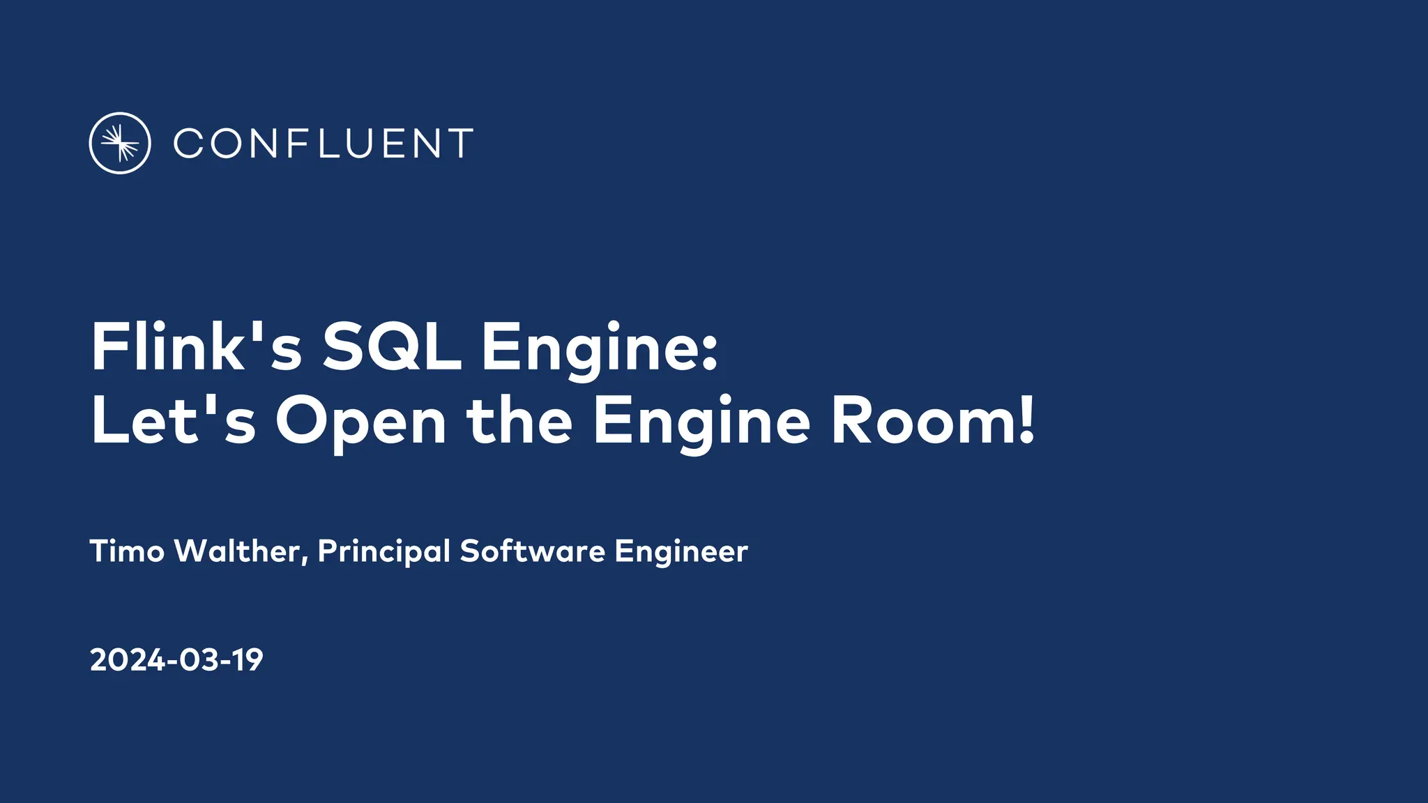 Flink's SQL Engine: Let's Open the Engine Room! | PPT