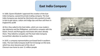 East India Company in Indian Subcontinent | PPTX
