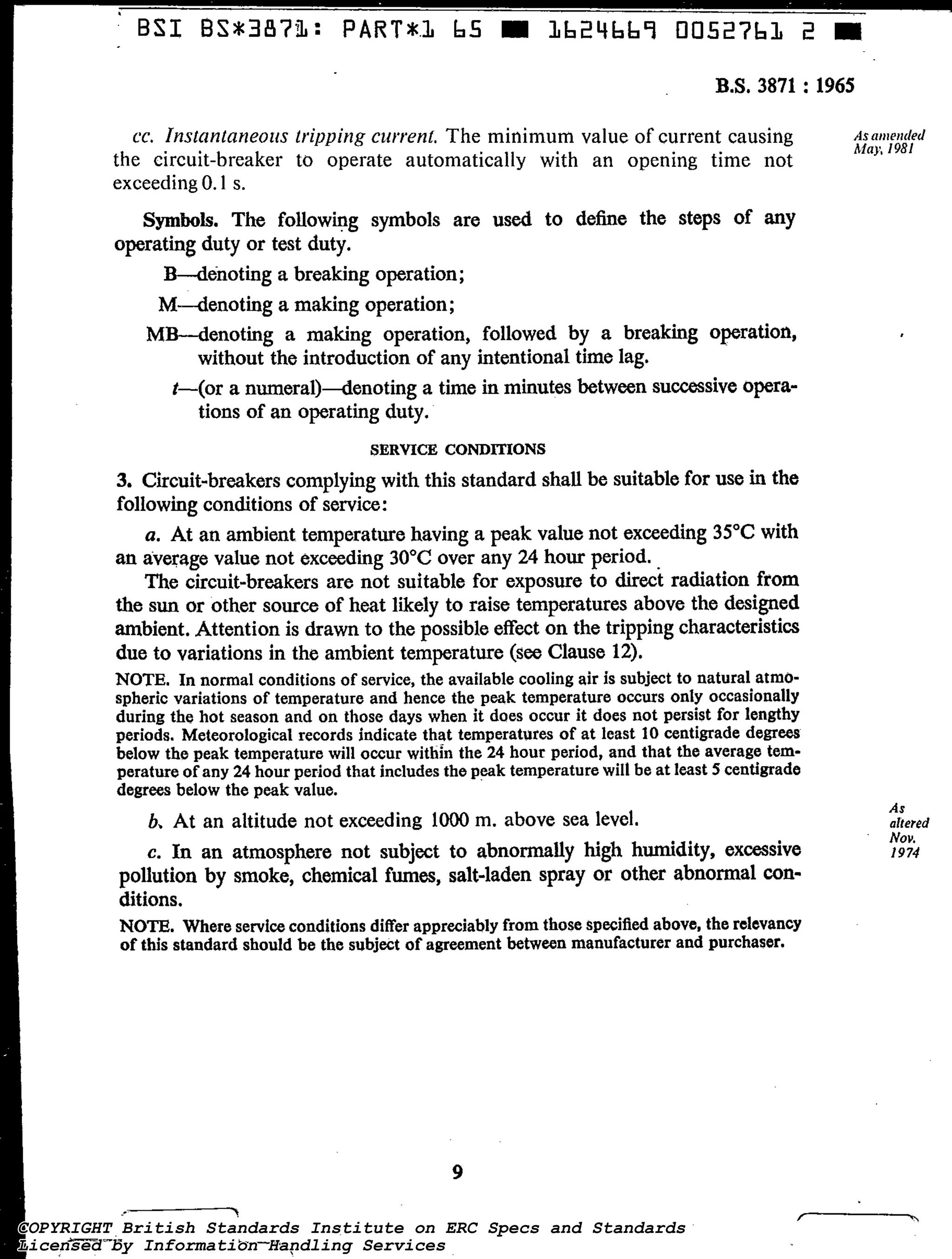 Bs 3871 mcb and mccb in ac circuits | PDF