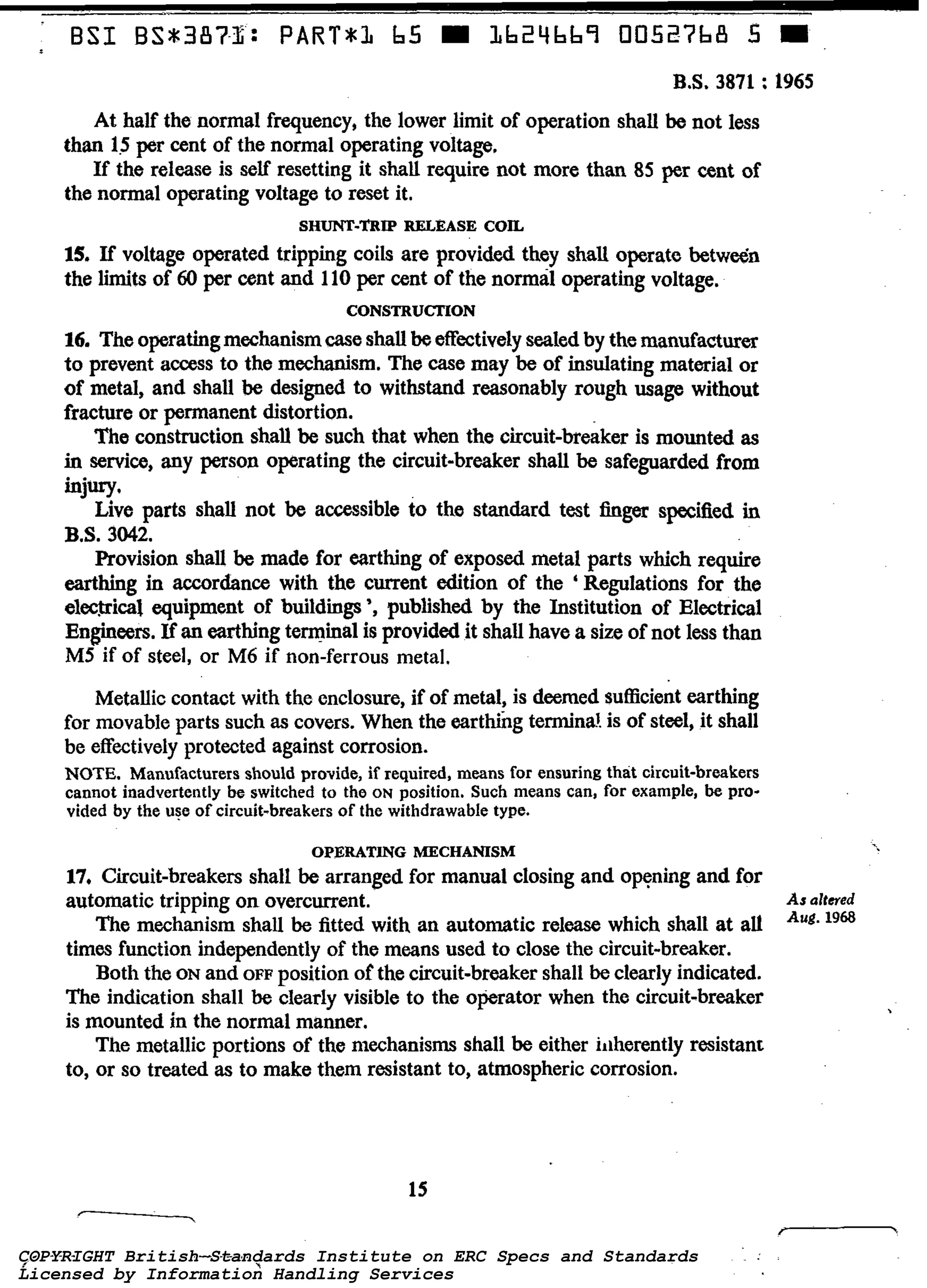 Bs 3871 mcb and mccb in ac circuits | PDF