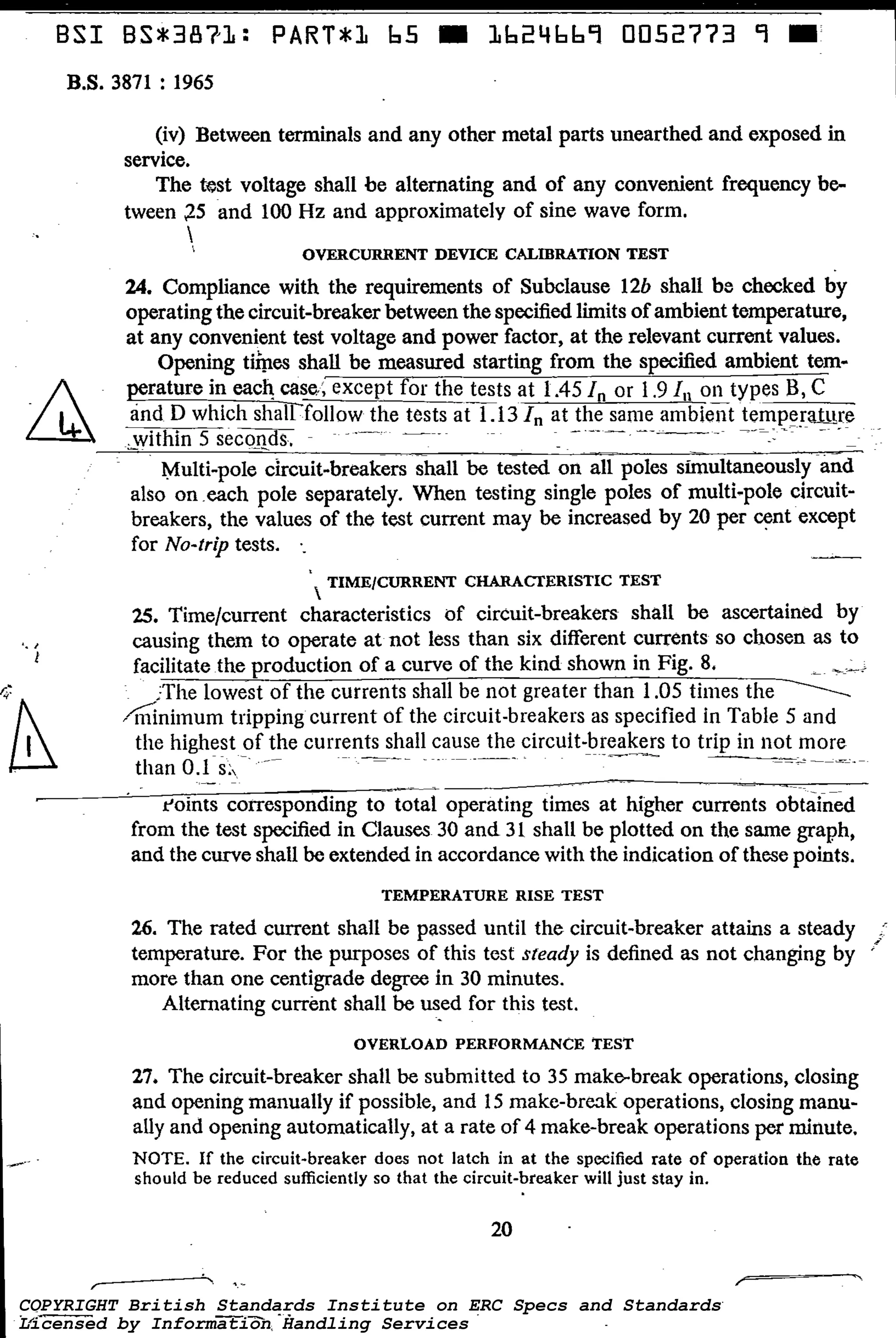 Bs 3871 mcb and mccb in ac circuits | PDF