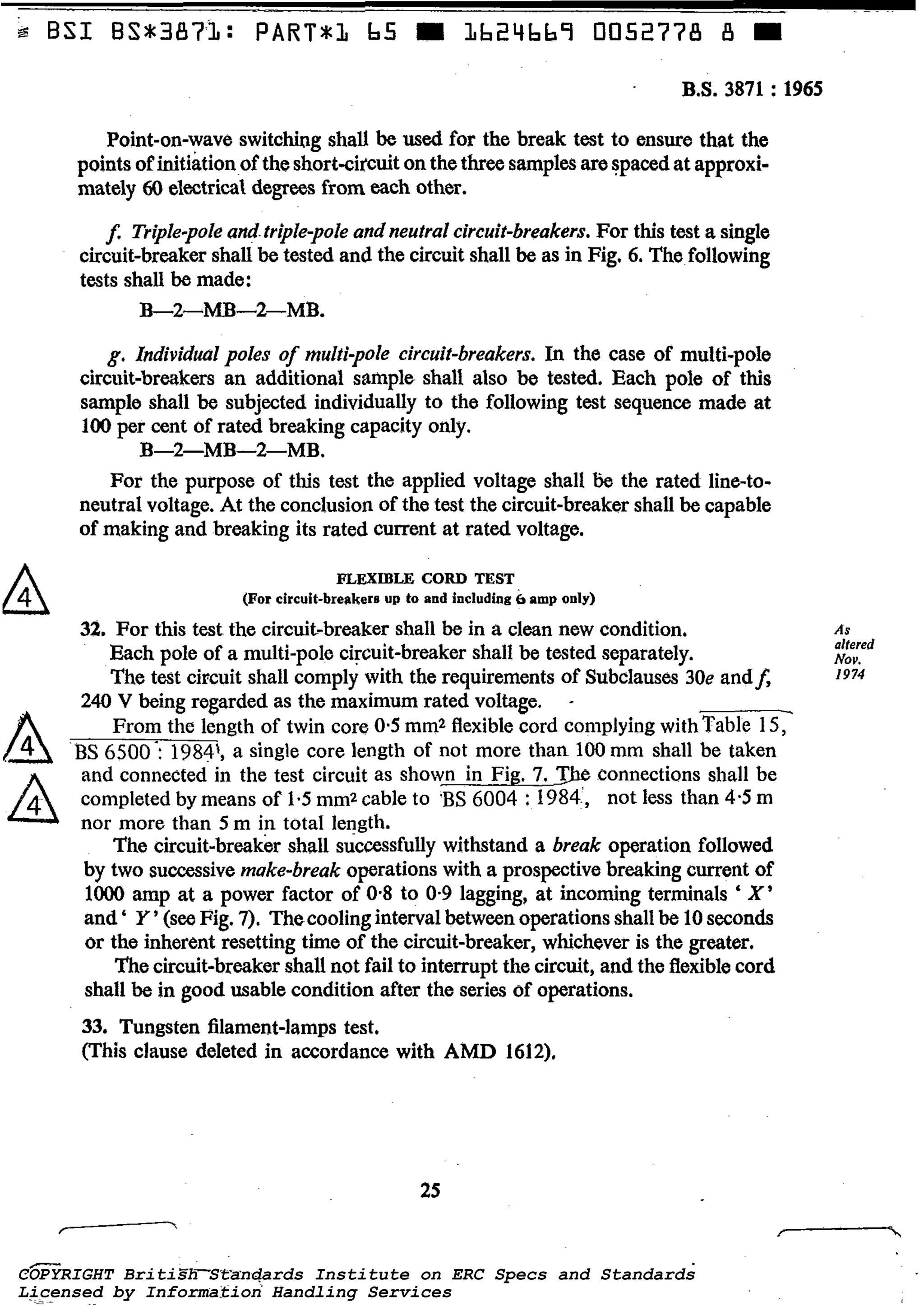 Bs 3871 mcb and mccb in ac circuits | PDF