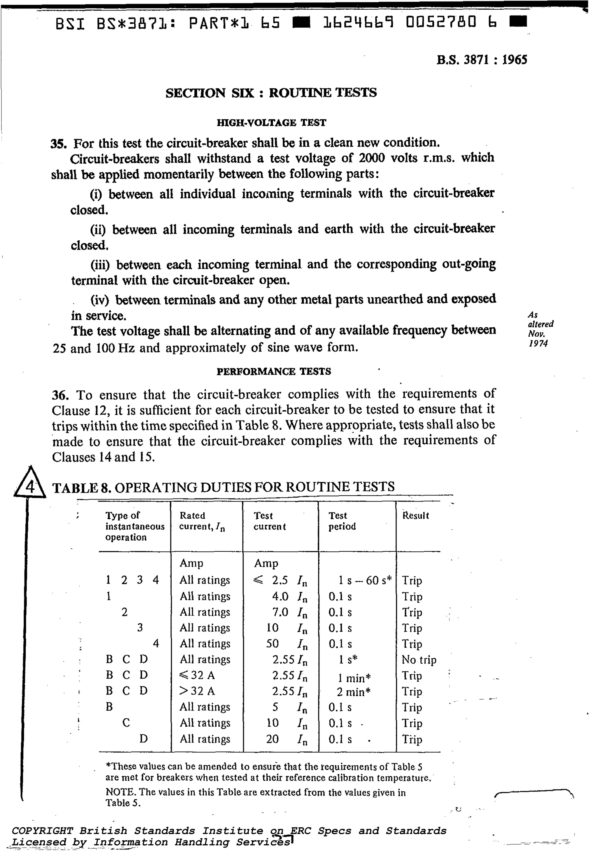 Bs 3871 mcb and mccb in ac circuits | PDF
