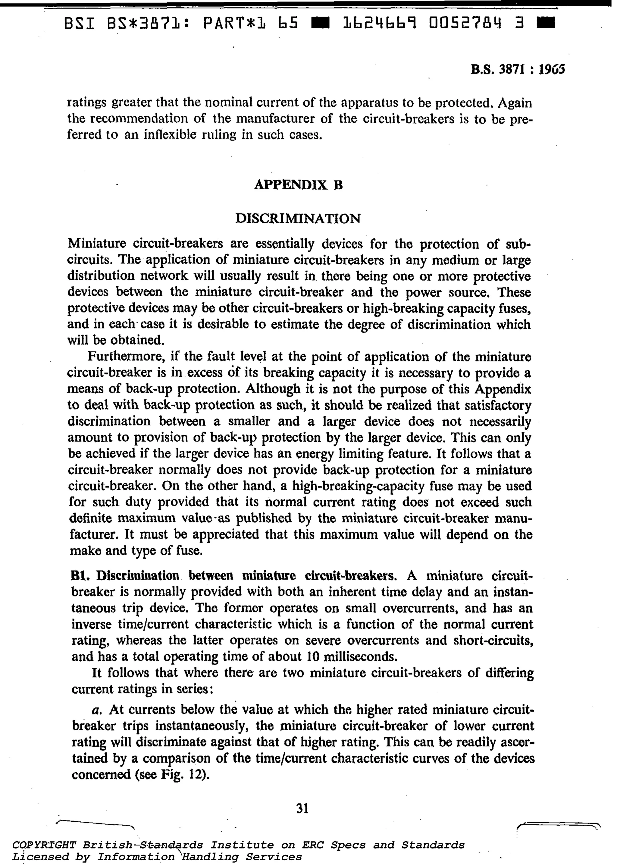 Bs 3871 mcb and mccb in ac circuits | PDF