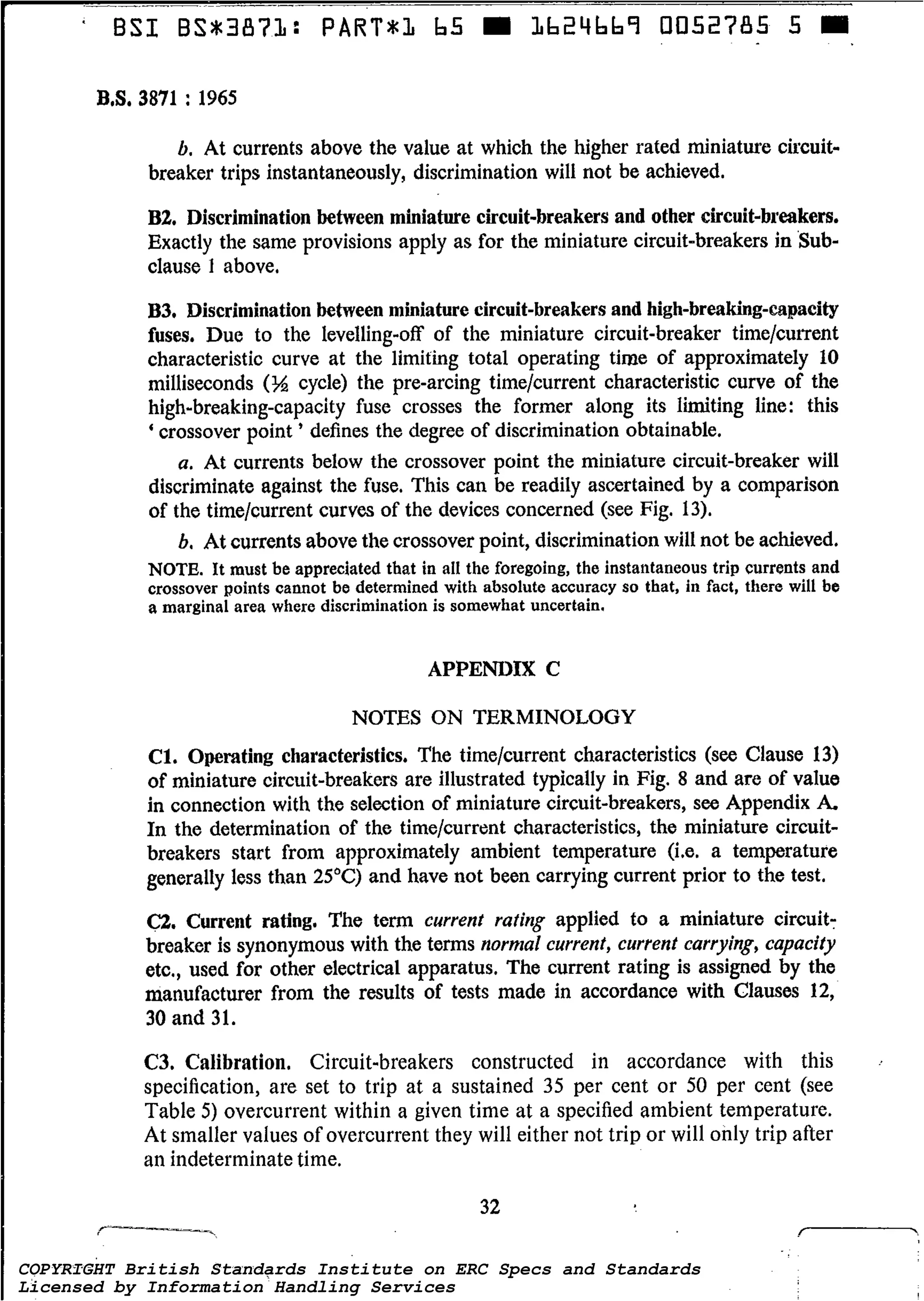 Bs 3871 mcb and mccb in ac circuits | PDF