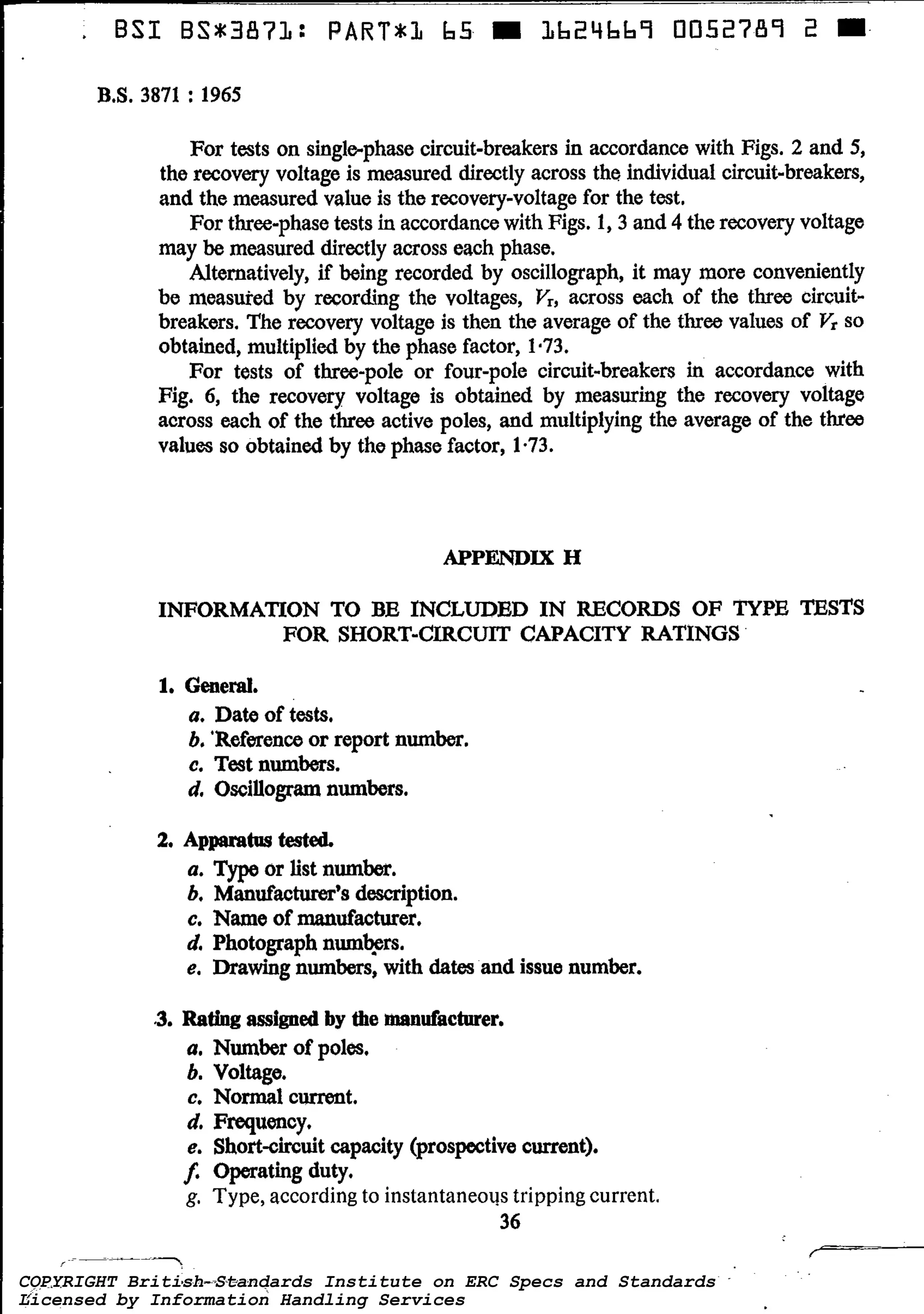 Bs 3871 mcb and mccb in ac circuits | PDF