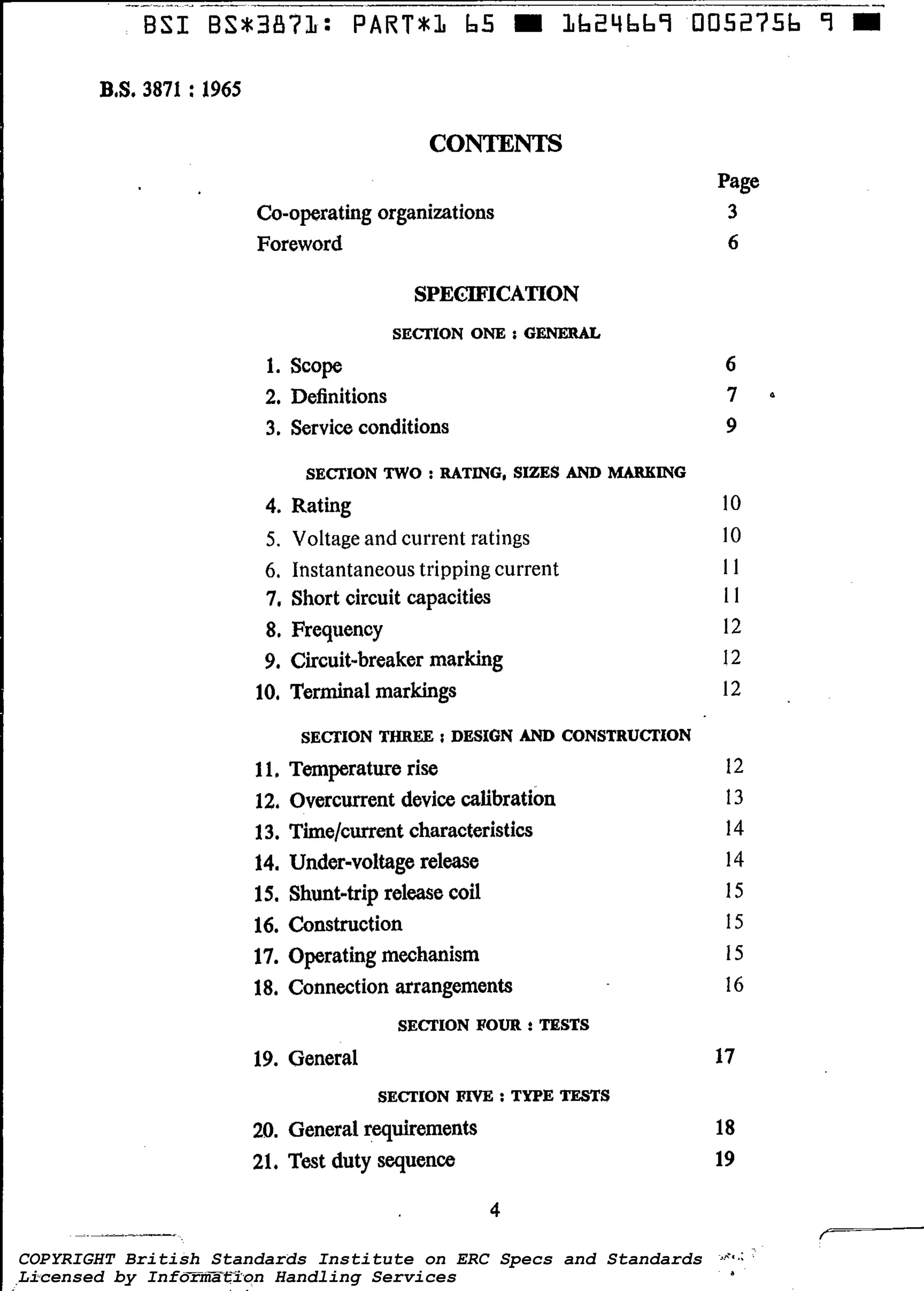 Bs 3871 mcb and mccb in ac circuits | PDF