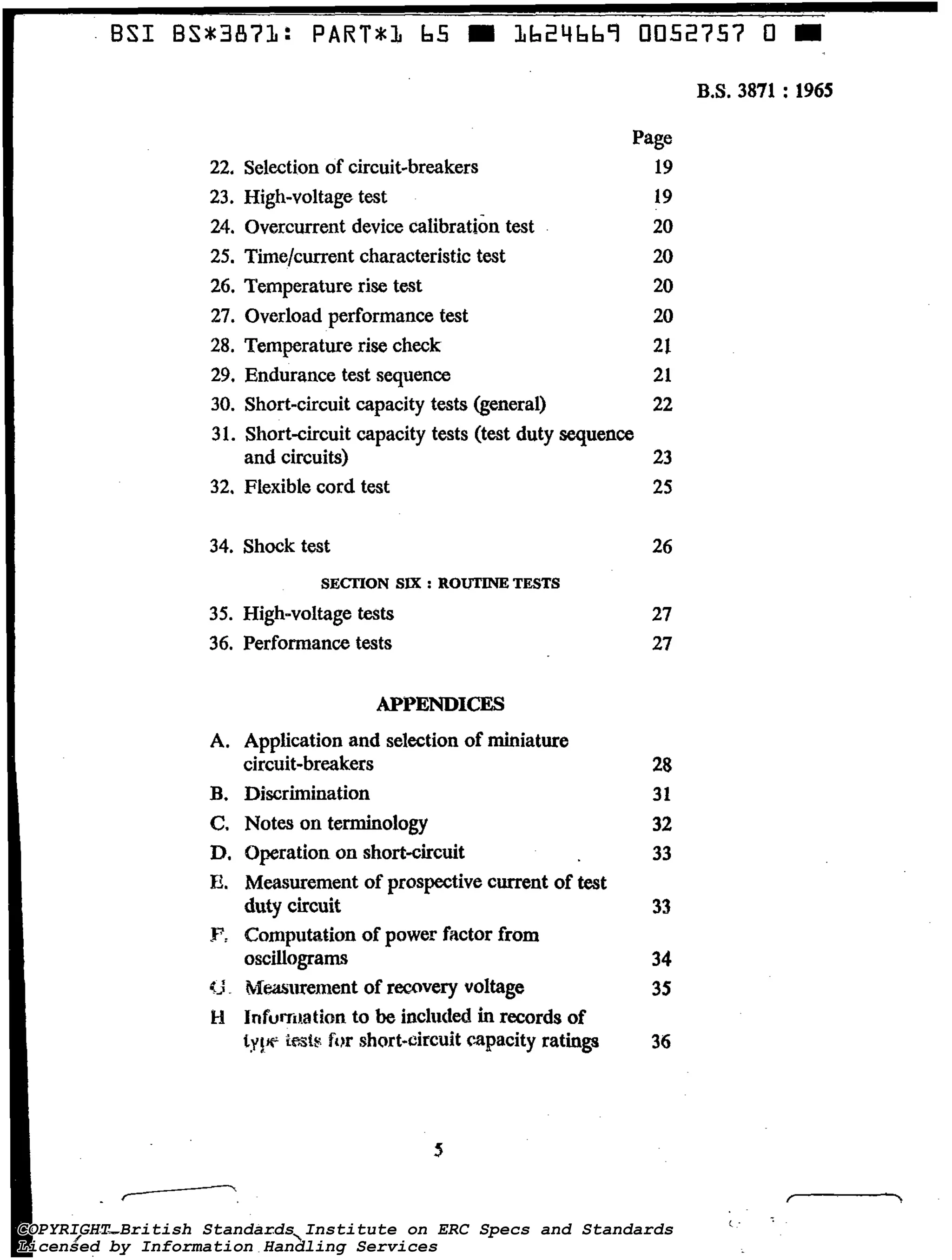 Bs 3871 mcb and mccb in ac circuits | PDF
