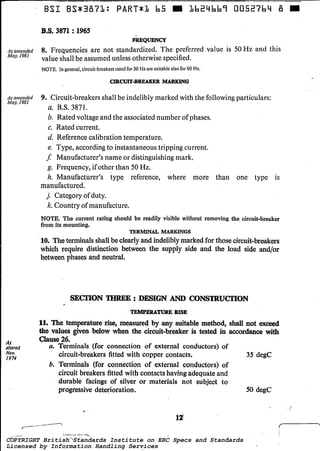 Bs 3871 mcb and mccb in ac circuits | PDF