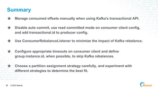 Implementing Exactly-once Delivery and Escaping Kafka Rebalance Storms with Yulia Antonovsky | PDF
