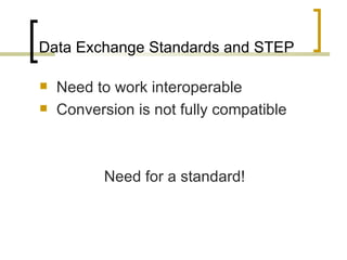 Data Exchange Standards & STEP, EXPRESS & EXPRESS-G | PPT