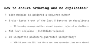 Transactions in Action: the Story of Exactly Once in Apache Kafka | PDF