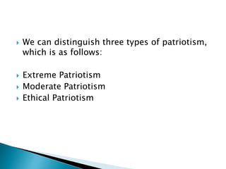 Behavioral science - patriotism | PPTX