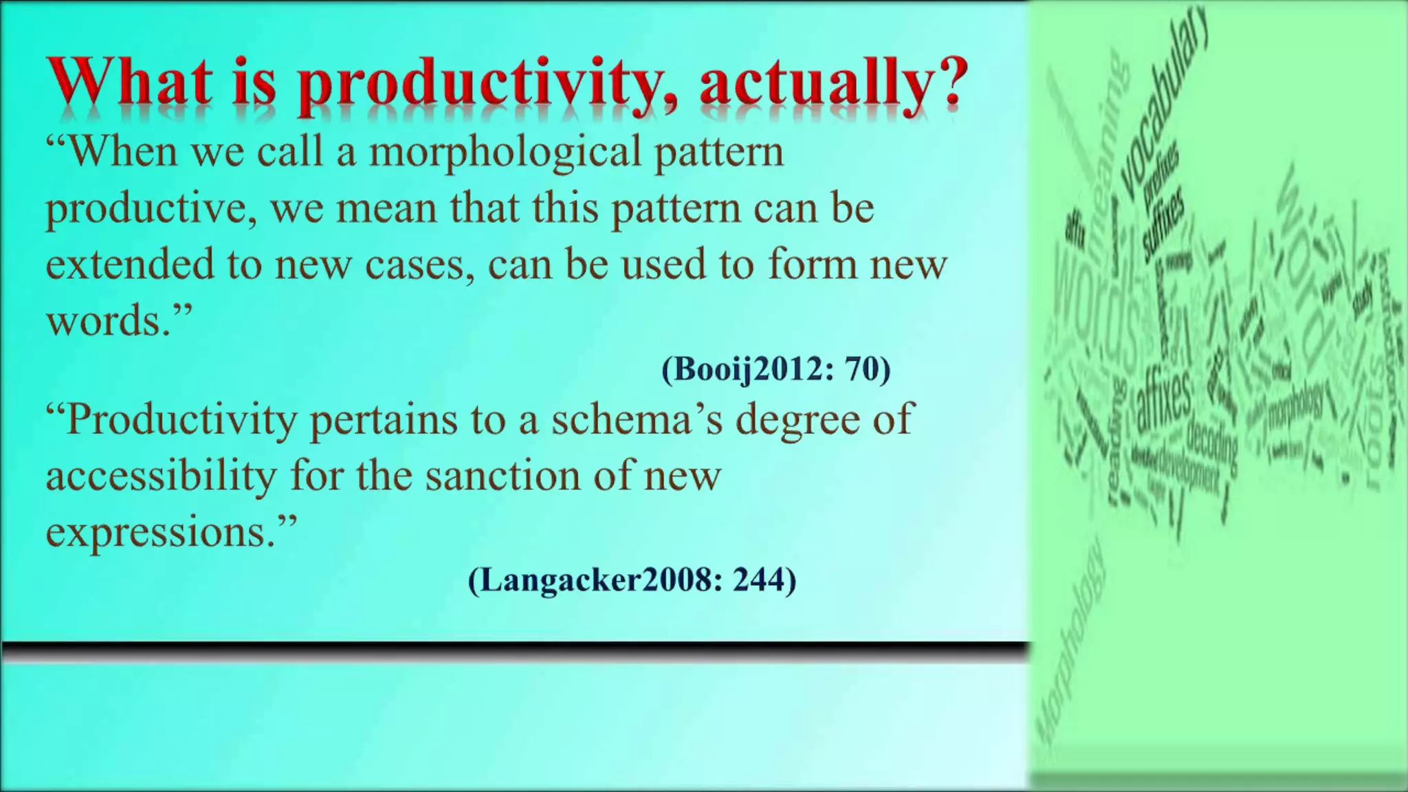 morphological productivity | PPTX