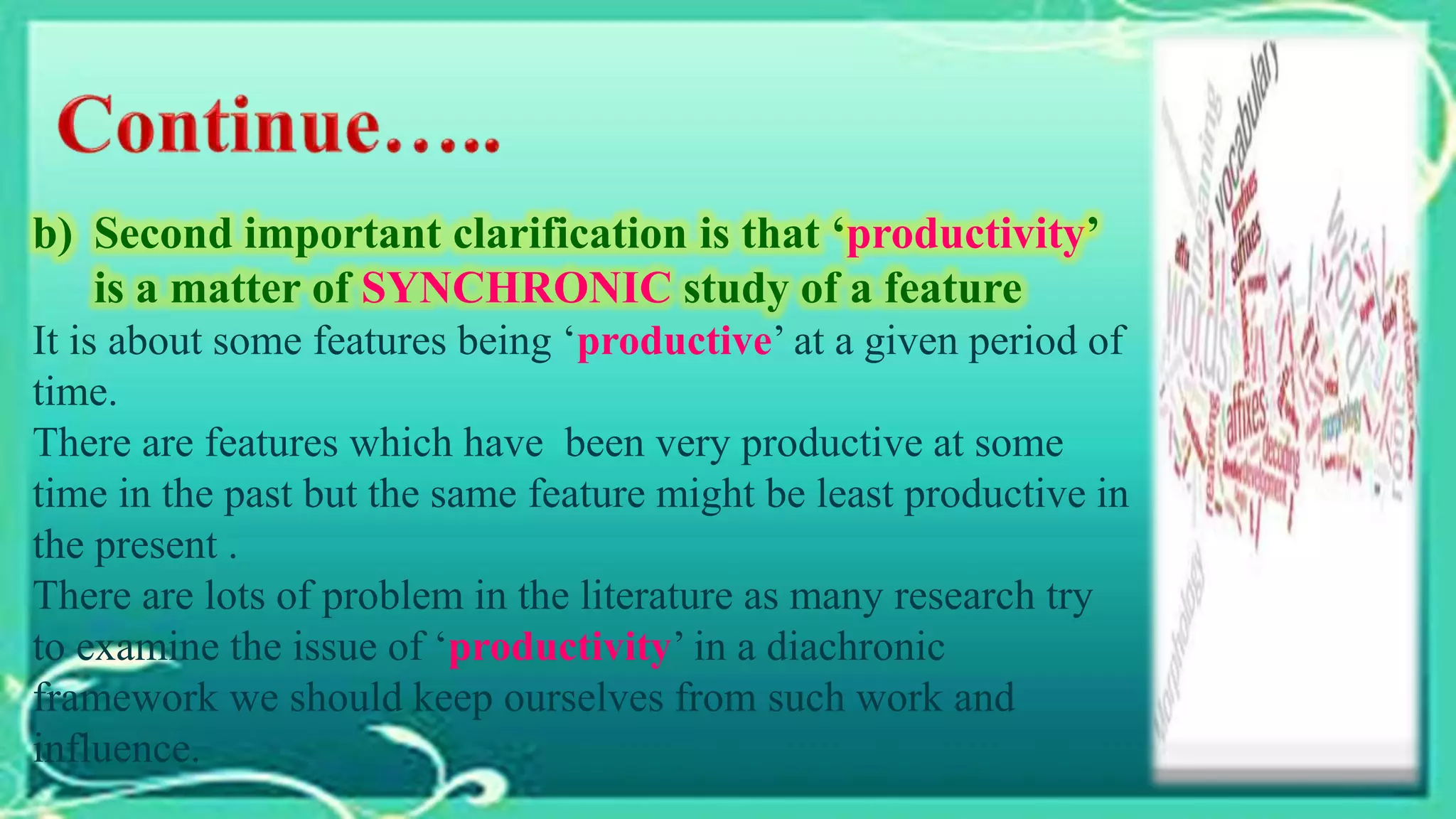 morphological productivity | PPTX