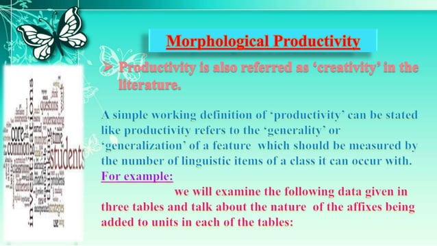 morphological productivity | PPTX