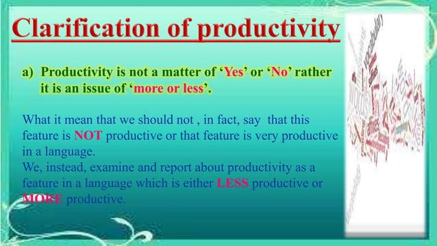 morphological productivity | PPTX