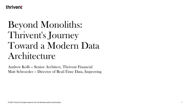 Beyond Monoliths: Thrivent’s Lessons in Building a Modern Integration ...