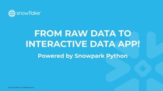 From Raw Data to an Interactive Data App in an Hour: Powered by ...