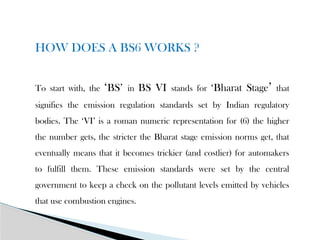 Development and Performance Analysis of BS6-Compliant Internal ...