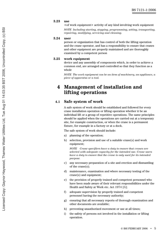 BS 7121-1 Cranes General 06.pdf | Medical Health