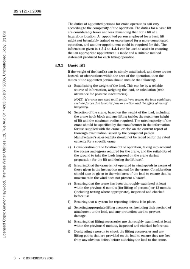 BS 7121-1 Cranes General 06.pdf | Medical Health