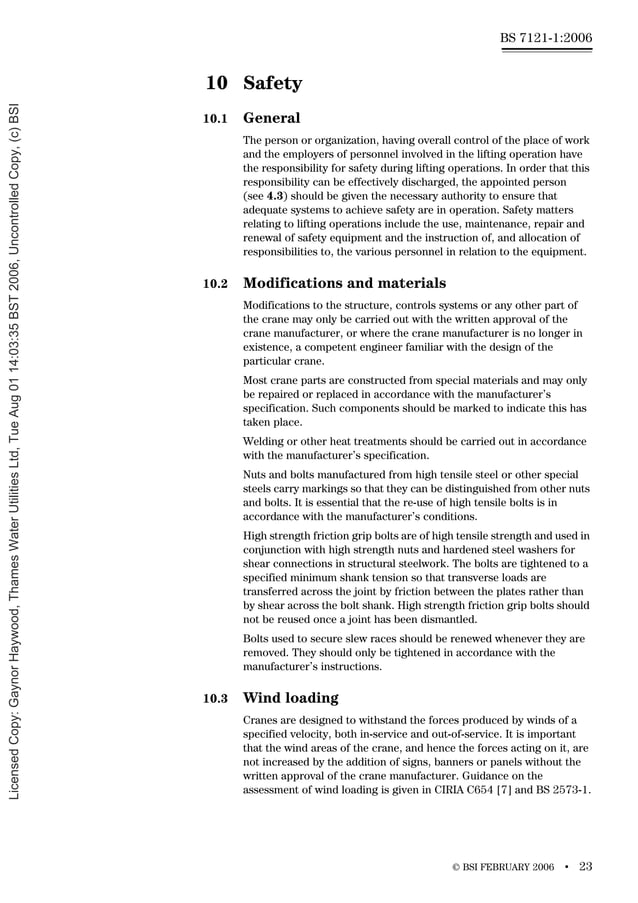 BS 7121-1 Cranes General 06.pdf | Medical Health