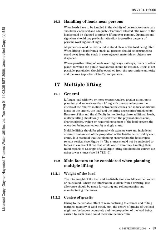 BS 7121-1 Cranes General 06.pdf | Medical Health