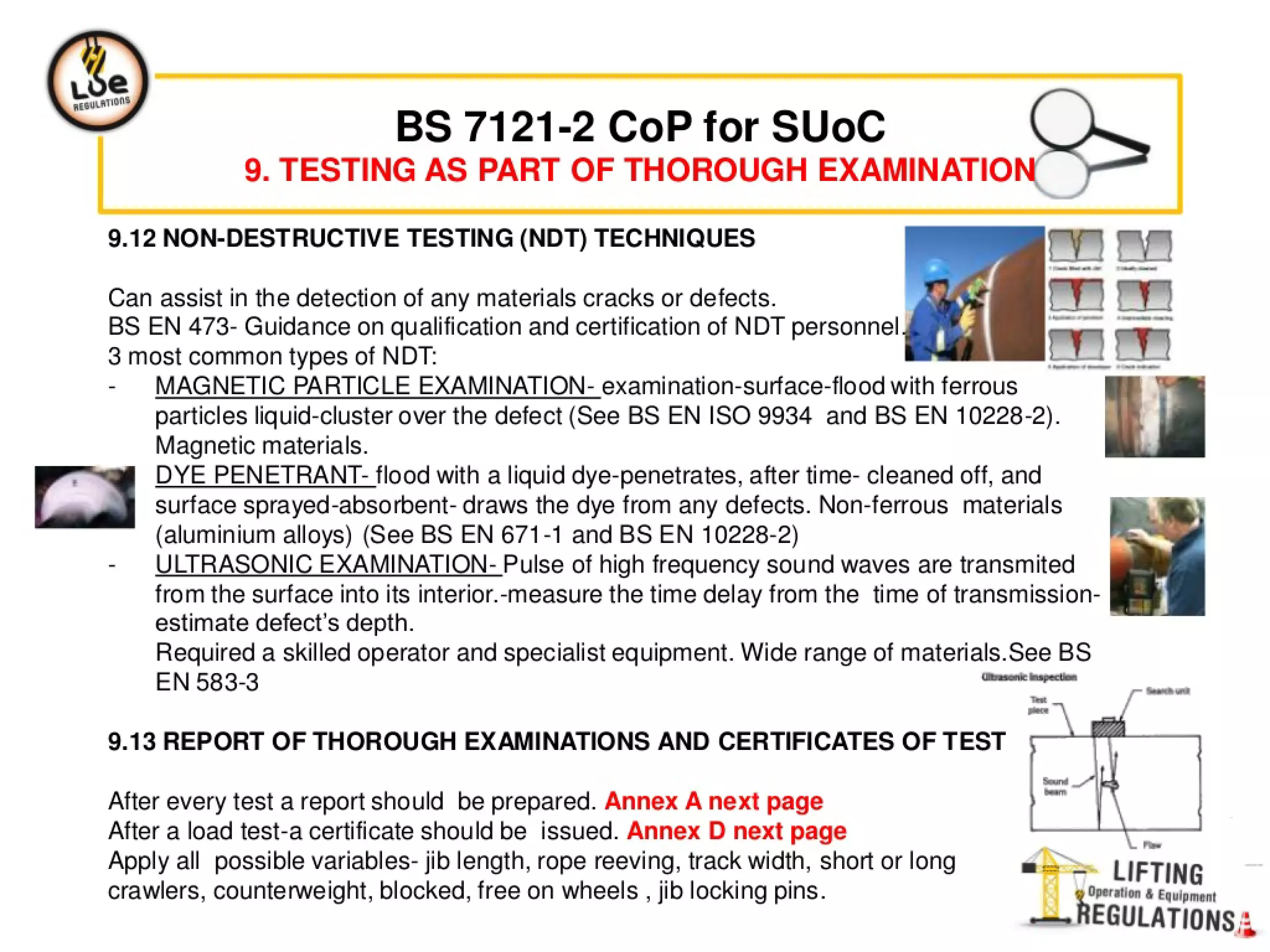 Bs 7121 2 inspection, testing and examination cranes | PDF