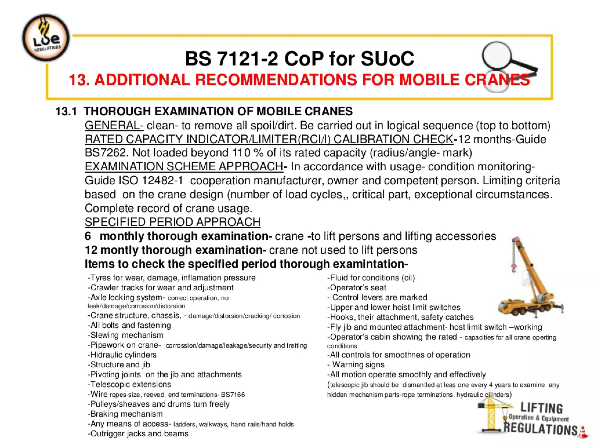 Bs 7121 2 inspection, testing and examination cranes | PPT