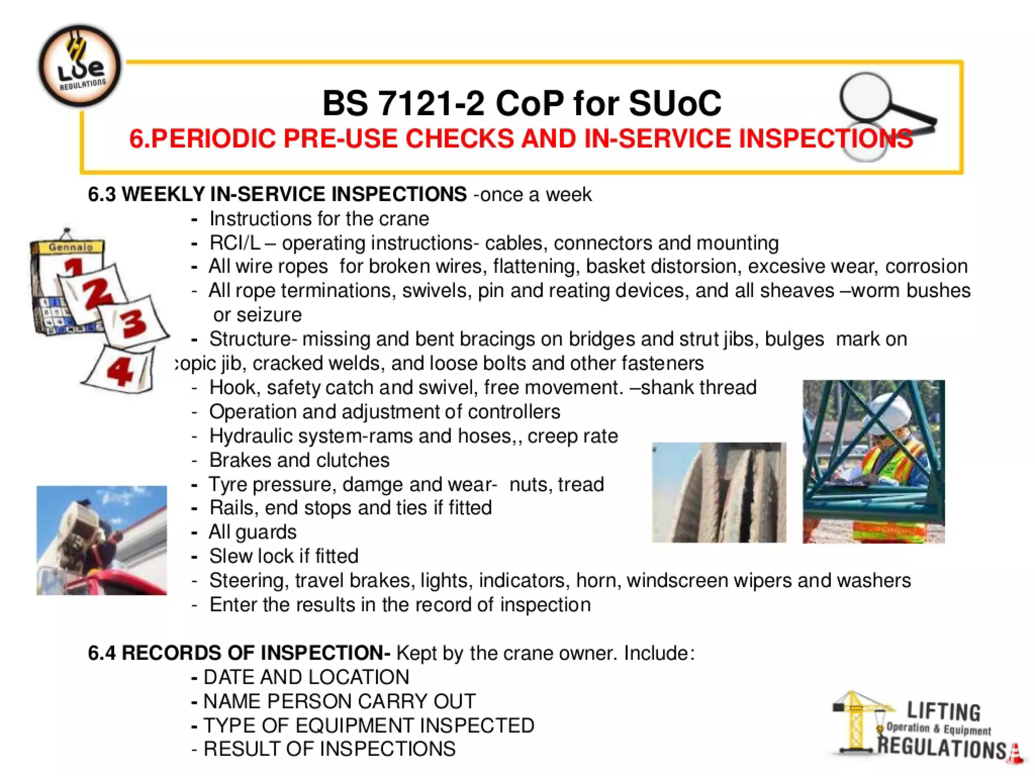 Bs 7121 2 inspection, testing and examination cranes | PPT