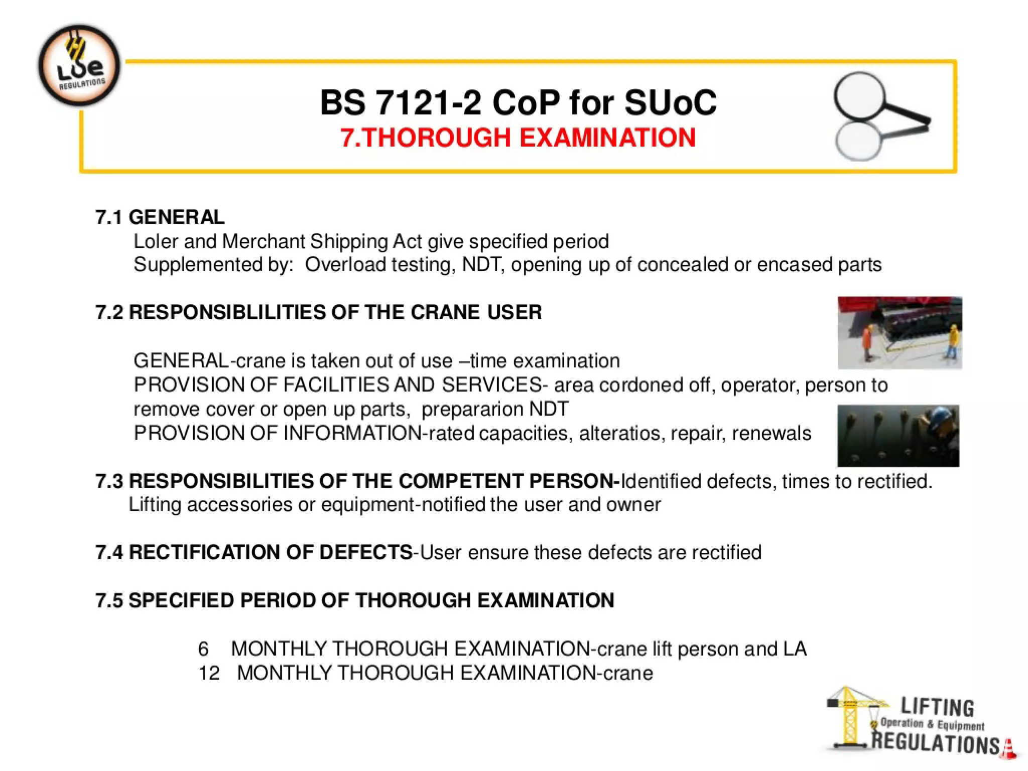 Bs 7121 2 inspection, testing and examination cranes | PDF