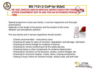 Bs 7121 2 inspection, testing and examination cranes | PDF