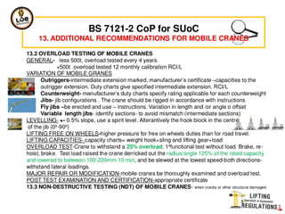 Bs 7121 2 inspection, testing and examination cranes | PDF
