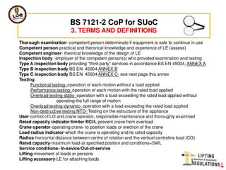 Bs 7121 2 inspection, testing and examination cranes | PDF