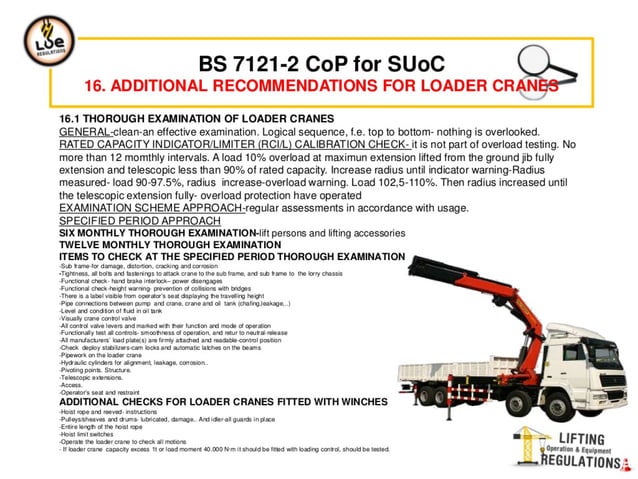 Bs 7121 2 inspection, testing and examination cranes | PDF
