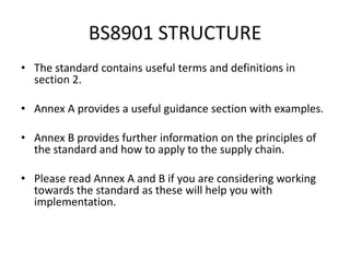 BS 8901 - Sustainability in the Events Industry | PPSX | Business ...