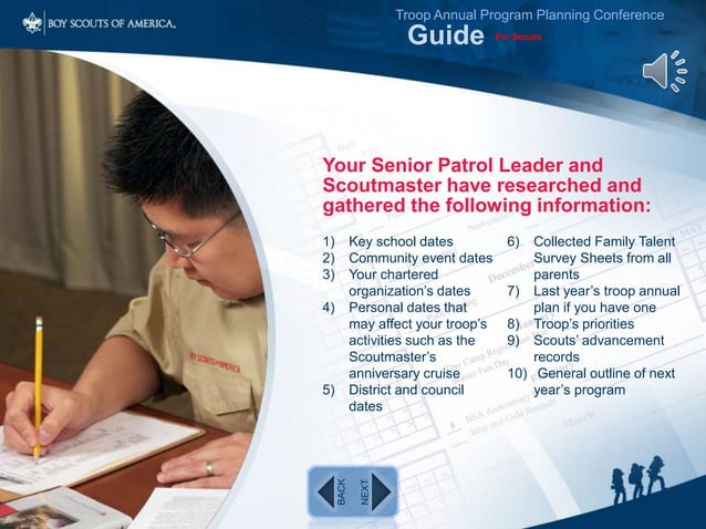 BSA - Troop Annual Program Planning Guide | PPSX | Events