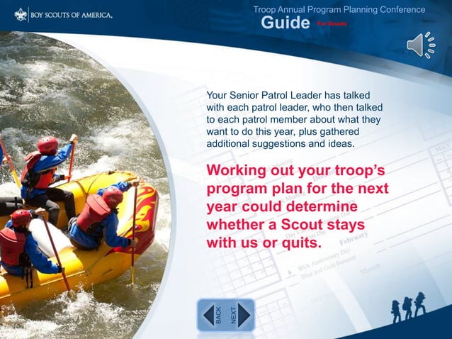 BSA - Troop Annual Program Planning Guide | PPSX | Events