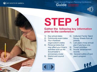 BSA - Troop Annual Program Planning Guide | PPSX