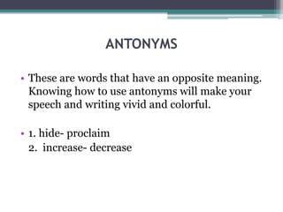 Vocabulary Enhancement for college students | PPT