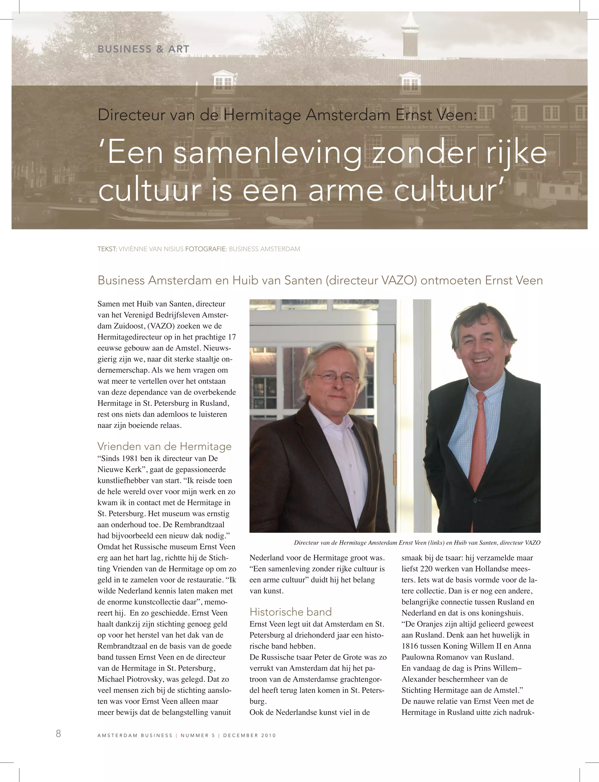 Interview met oud directeur Hermitage Ernst Veen | PDF