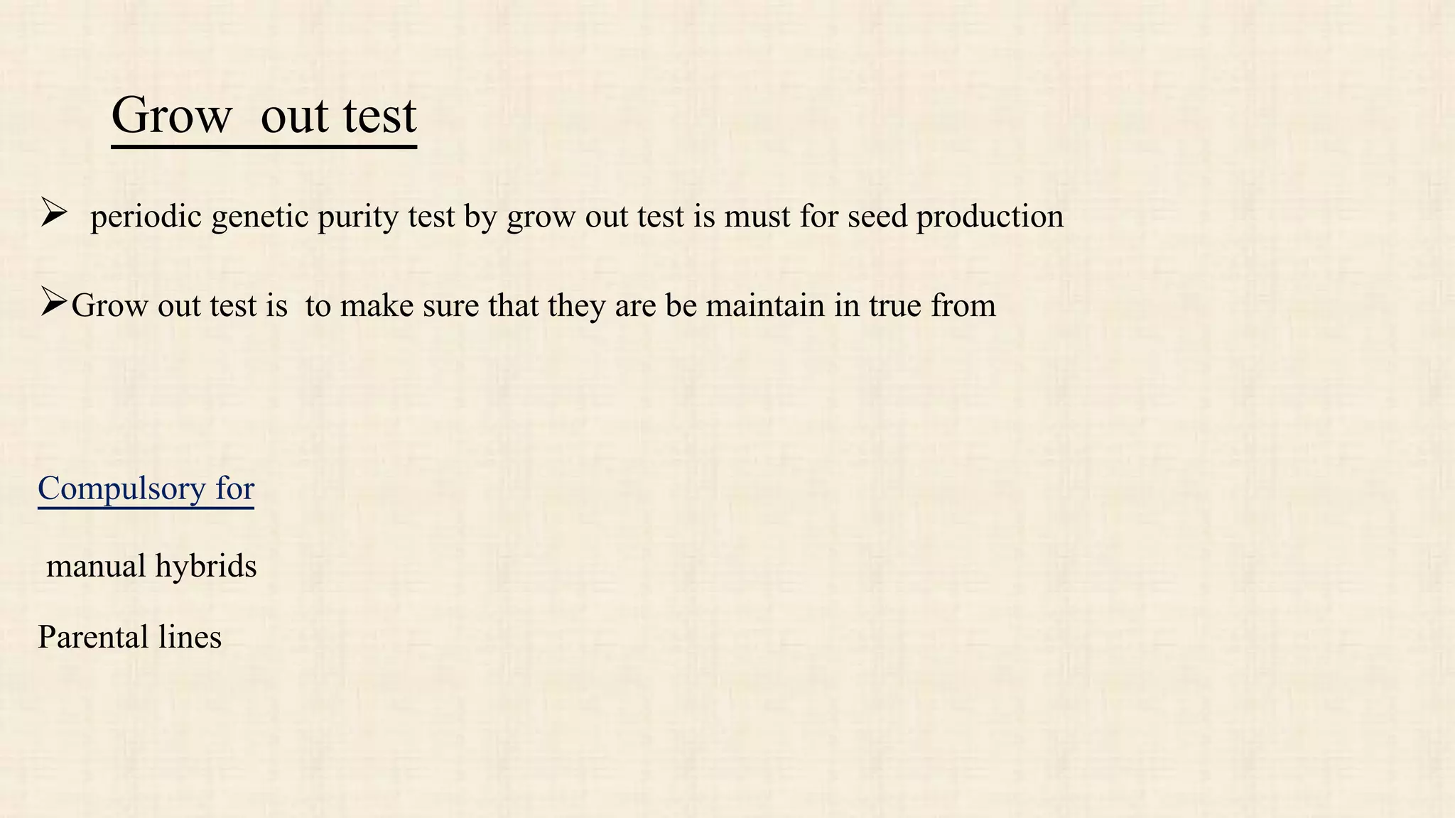 seed testing for quality assessment | PPTX